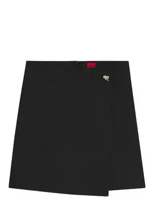 Hugo Detail Mini Skirt - Black