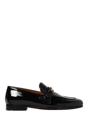 TOM FORD Patent-leather Chain Loafers - Black