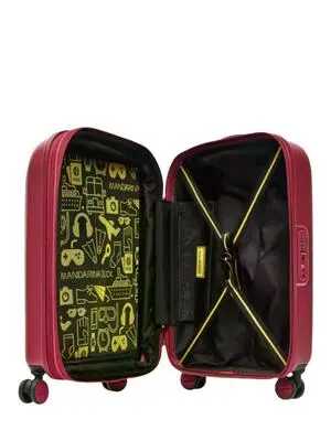 MANDARINA DUCK Ribbed Trolley Suitcase Red