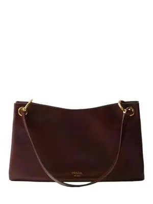 Prada Large Etude Shoulder Bag Brown