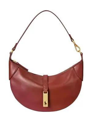 Polo Ralph Lauren Leather Half-moon Shoulder Bag - Red