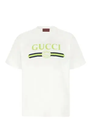 Gucci Logo-print T-shirt - Neutrals