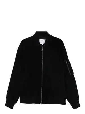 SEVEN GAUGE Wool Bomber Jacket - Black