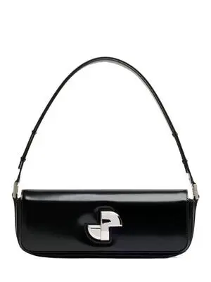 Patou Le Lock Logo-plaque Shoulder Bag - Black