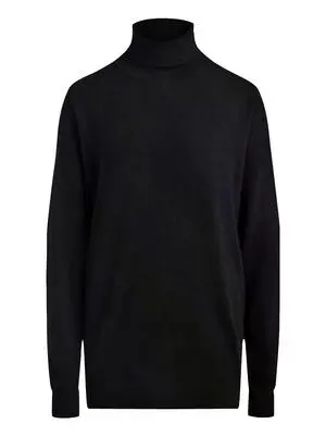 12 STOREEZ Knitted Turtleneck Sweater - Black