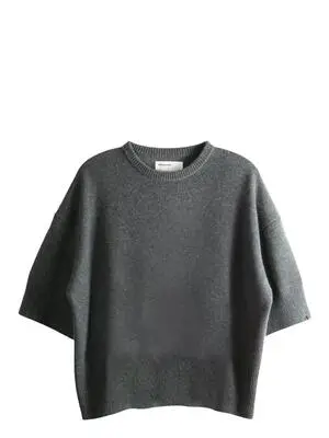 EXTREME CASHMERE X Short-sleeve Cashmere Jumper - Grey