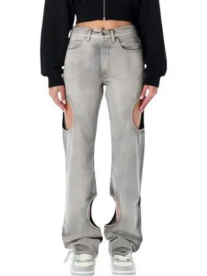 Off-White Straight Leg Jeans - Grey