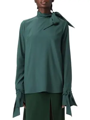 Ermanno Scervino Blouse With Tie Neck Detail - Green