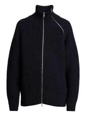 Dries Van Noten Monty Wool Ribbed Turtleneck Sweater - Black