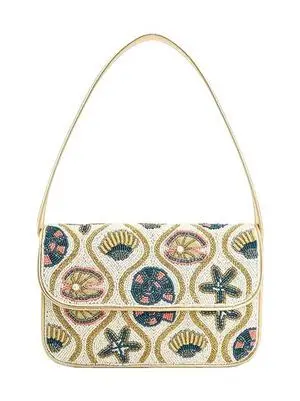 Yumi Kim Beaded Shell Shoulder Bag - Gold
