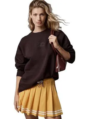 Scotch & Soda Garment-dyed Cotton Sweatshirt - Chocolate Plum