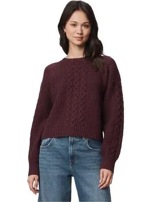Splendid Celeste Cable Knit Sweater - Red