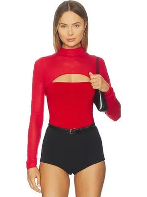 Fleur Du Mal Kate Bodysuit Rouge