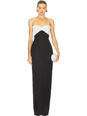 SAU LEE Jaclyn Gown - Black & White