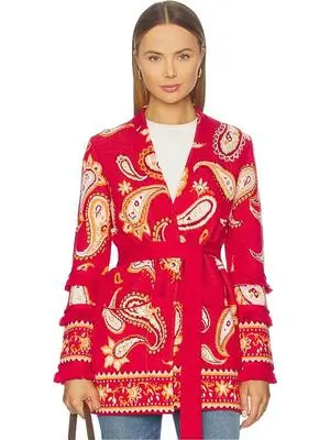 HAYLEY MENZIES Jude Jacquard Cardigan - Jimi Red