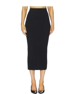 FAVORITE DAUGHTER Feel Good Knit Skirt - Black