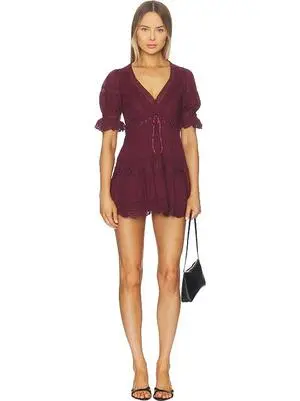 LoveShackFancy Lilias Dress - Spiced Berry