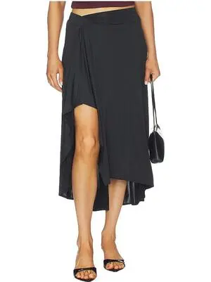 MORE TO COME Shaina Midi Skirt - Black