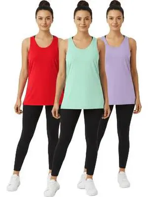 BENBEN Tank Top Racerback 3-pack - Red/mint/lavender