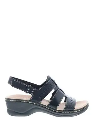 Clarks Camzin Hale Leather Sandals - Black