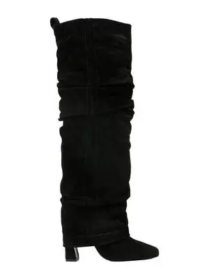 GOLD & ROUGE Jaika Ruched Boots - Black