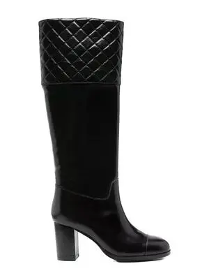 GOLD & ROUGE 75mm Babi Quilted Boots - Black