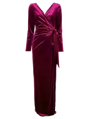 ALESSANDRO LEGORA Knot-detail Long-sleeve Maxi Dress - Pink