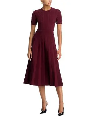 JASON WU Cable Knit Midi Dress - Medjool