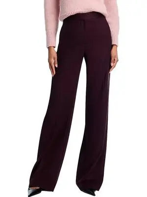 Veronica Beard Tonelli Pants - Dark Currant Melange