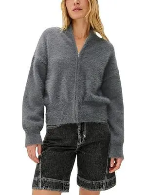 Rails Kerry Zip Up Sweater - Heather Charcoal