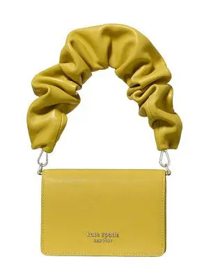Kate Spade New York Glazed Leather Mini Bag With Scrunch Strap - Lime Slice