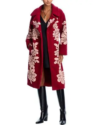 Farm Rio Floral Fleece Coat - Bold Flower