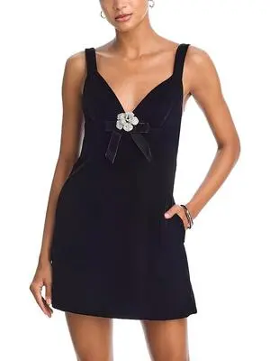 Cara Cara Gracie Mini Dress - Black Velvet