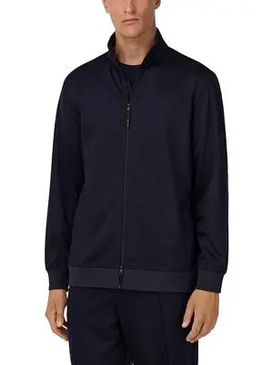 Boggi Milano Zip Front Sweatshirt - Navy Blue