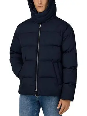 Boggi Milano Down Tech Bomber Jacket - Navy Blue