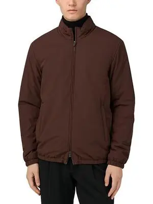 Boggi Milano Padded Tech Bomber Jacket - Brown