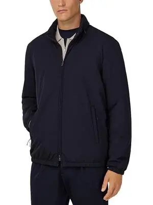 Boggi Milano Padded Tech Bomber Jacket - Navy Blue