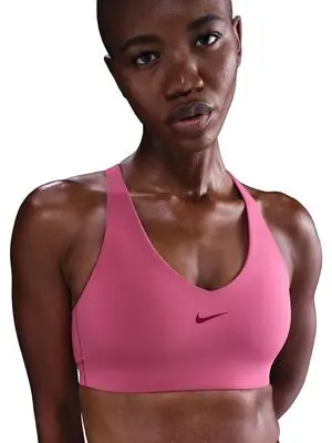 Nike Women's Universa Medium-support Padded Sport Bra Purple