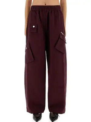 GANNI Twill Pants - Bordeaux