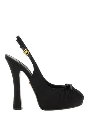 Dolce & Gabbana Satin Slingback - Black