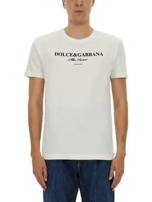 Dolce & Gabbana Cotton T-shirt With Print - White