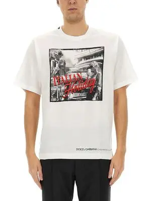 Dolce & Gabbana Cotton T-shirt With Print - White
