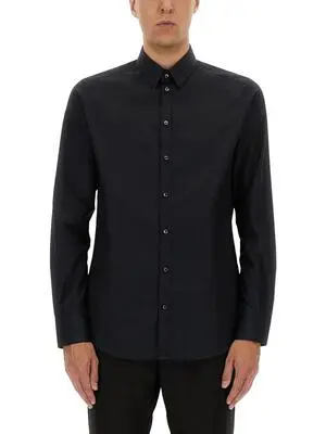 Dolce & Gabbana Slim Fit Cotton Shirt - Black