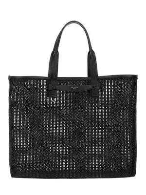 Dolce & Gabbana Woven Mesh Shopper - Black