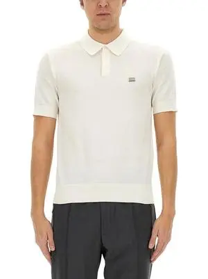 Dolce & Gabbana Polo Shirt With Logo - White