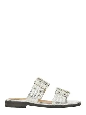 GANNI Buckled Sandals - Silver
