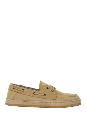 Hogan Leather Boat Moccasin Beige