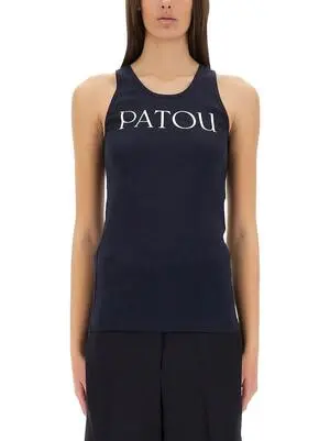 Patou Tank Top With Logo - Black