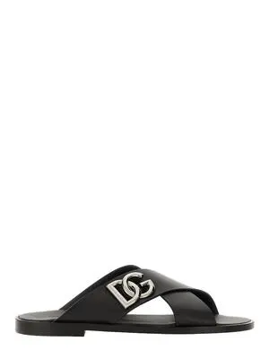 Dolce & Gabbana Leather Sandal - Black