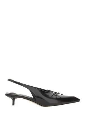 Jacquemus Leather Slingbacks - Black